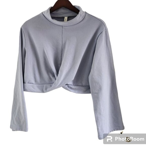 Nap | Sweaters | Nap Loungewear Purple Mock Neck Crop Sweater Long ...